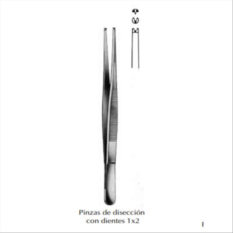 Pinza Diseccion 14 cm c/d 1x2 | Medical Cañada